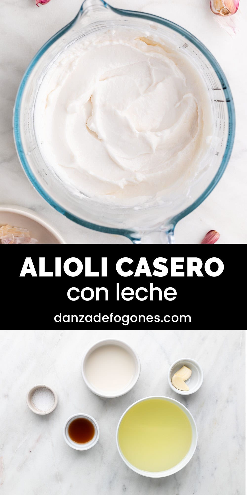 Cómo hacer alioli con leche (sin huevo) - Danza de Fogones